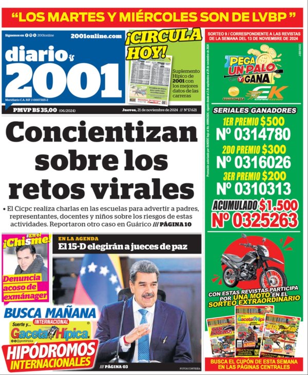 Vea aquí portadas y titulares de algunos periódicos de este jueves 21 ...