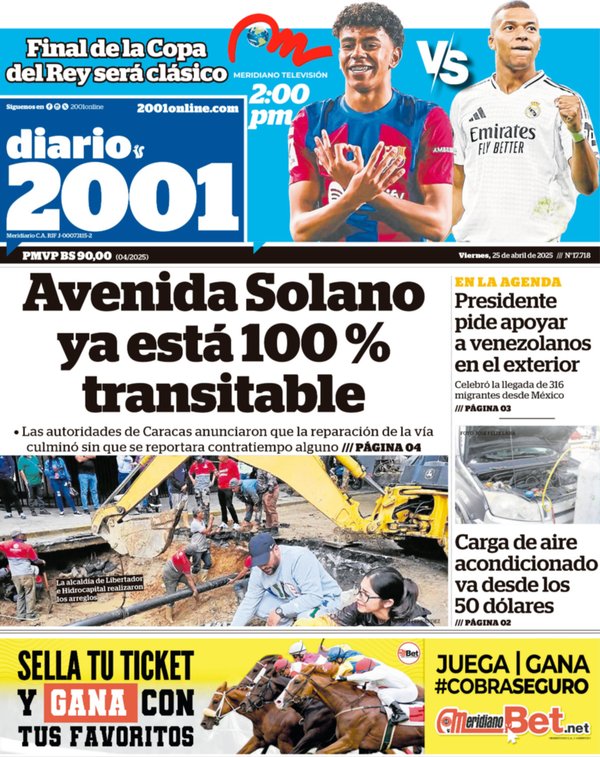 Vea aquí portadas y titulares de algunos periódicos de este viernes 25 ...