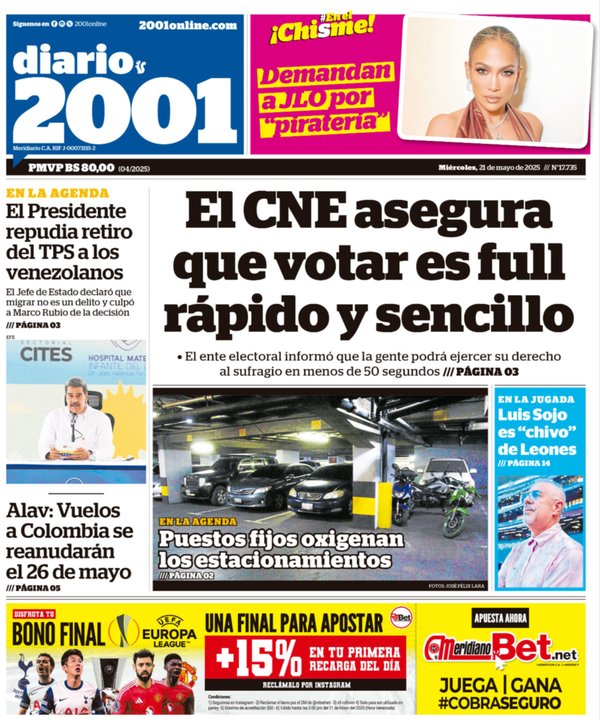 Vea aquí portadas y titulares de algunos periódicos de este miércoles ...