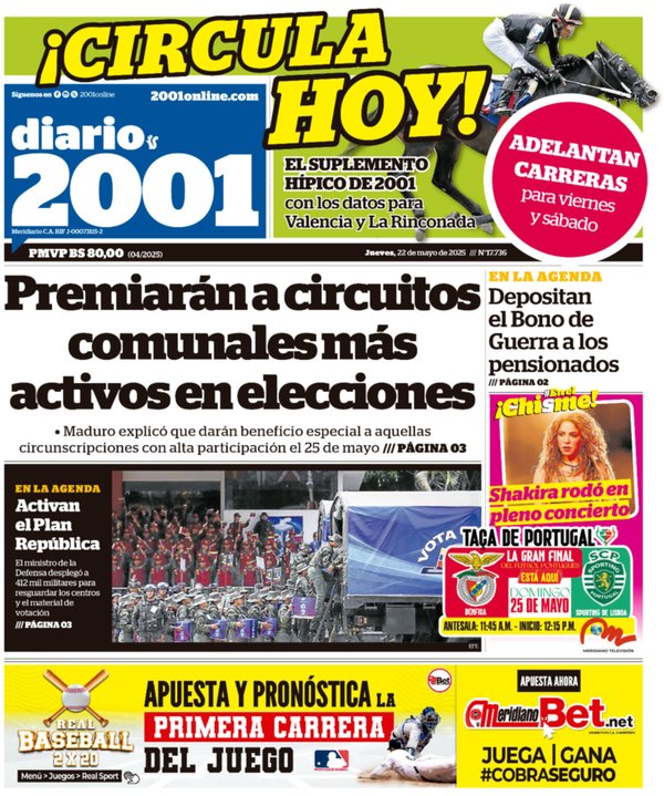 Vea aquí portadas y titulares de algunos periódicos de este jueves 22 ...